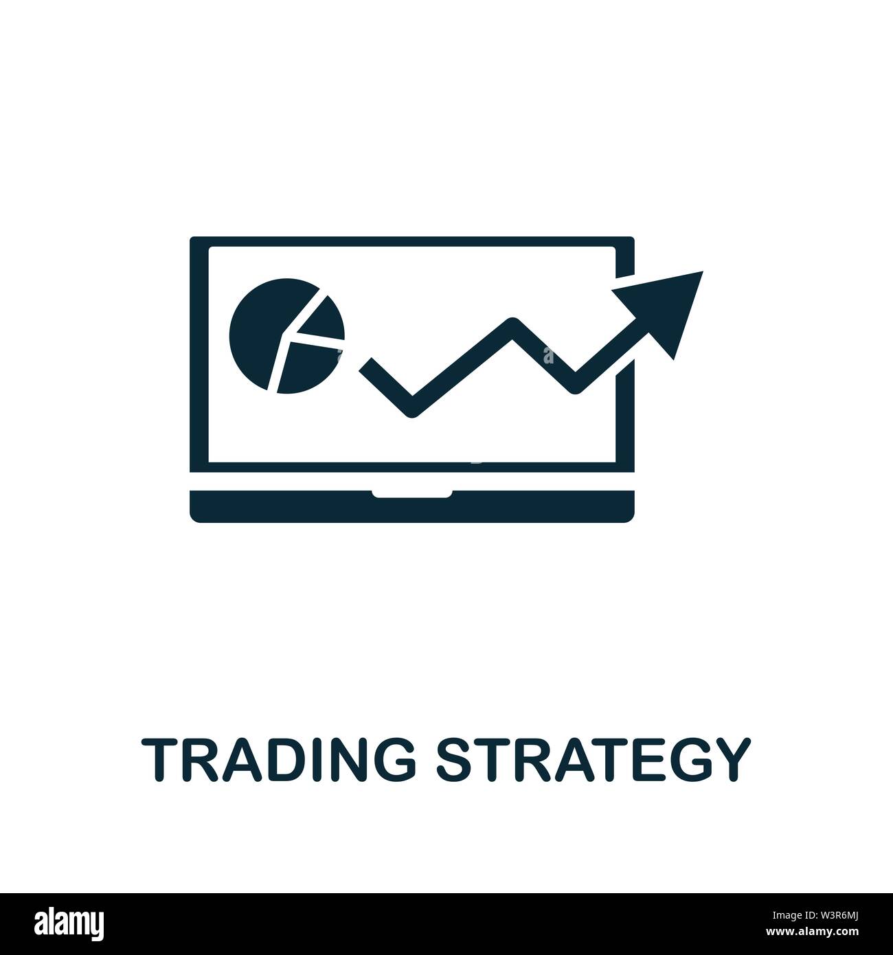 Trading Strategy vector icon symbol. Creative sign from investment ...