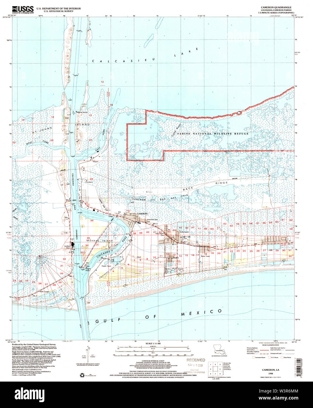 Cameron louisiana map hi-res stock photography and images - Alamy