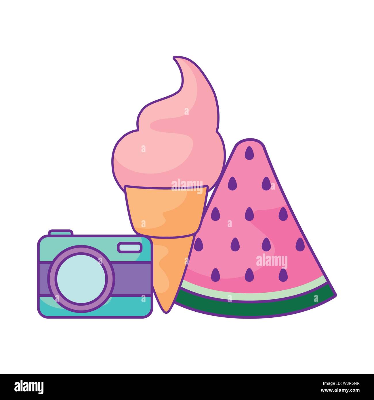 Photographing Ice Cream Cone Stock Vector Images Alamy