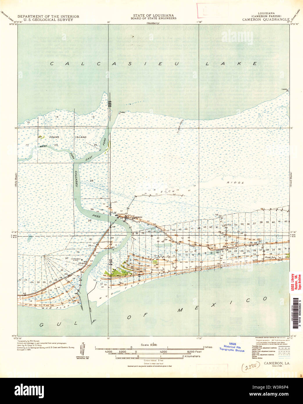 Cameron louisiana map hi-res stock photography and images - Alamy
