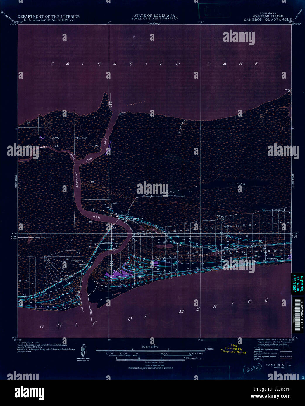 Cameron louisiana map hi-res stock photography and images - Alamy