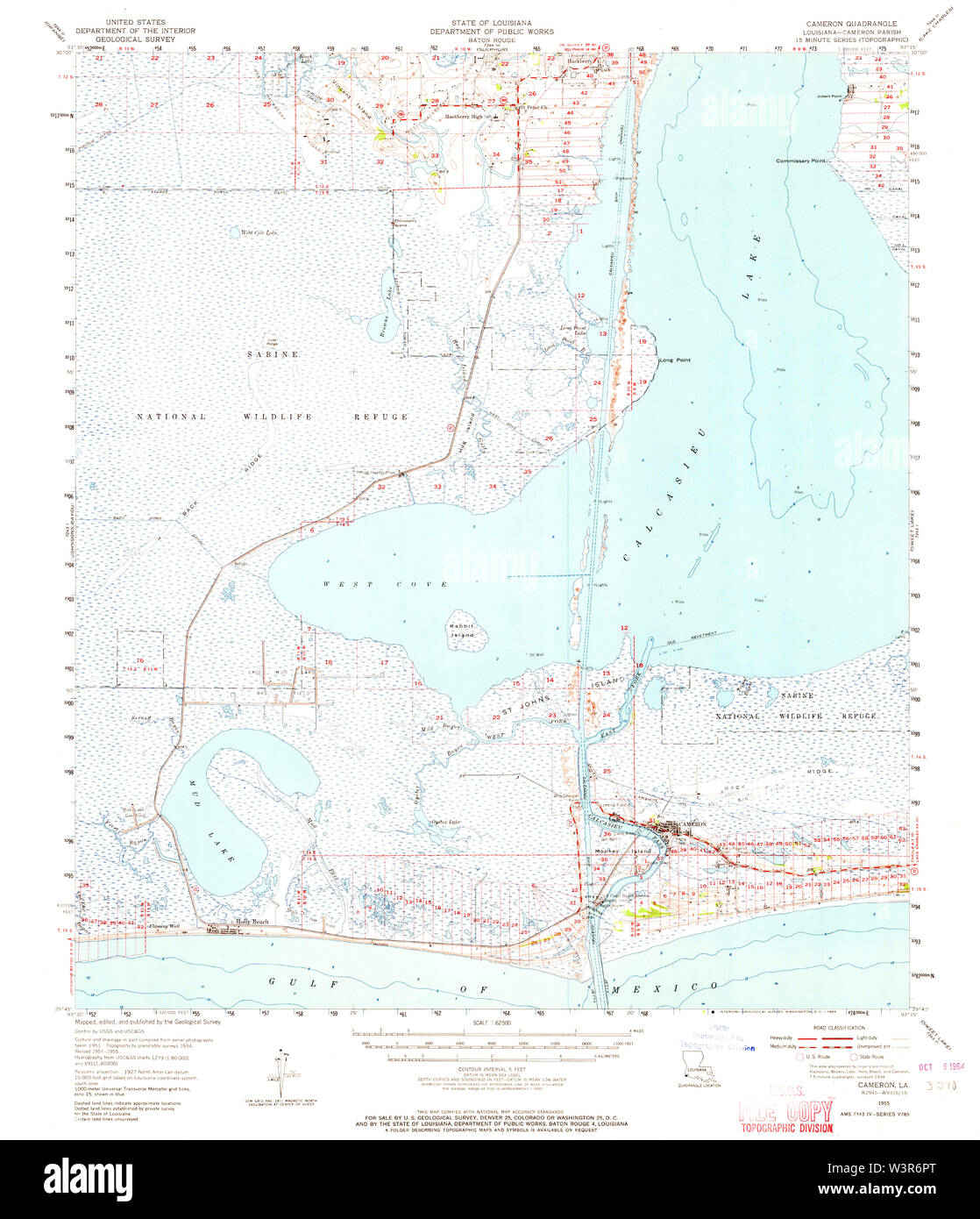 Cameron louisiana map hi-res stock photography and images - Alamy