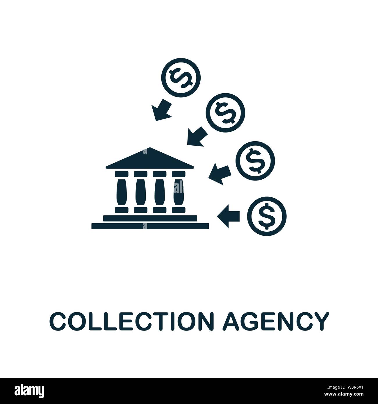 Collection Agency vector icon symbol. Creative sign from investment ...