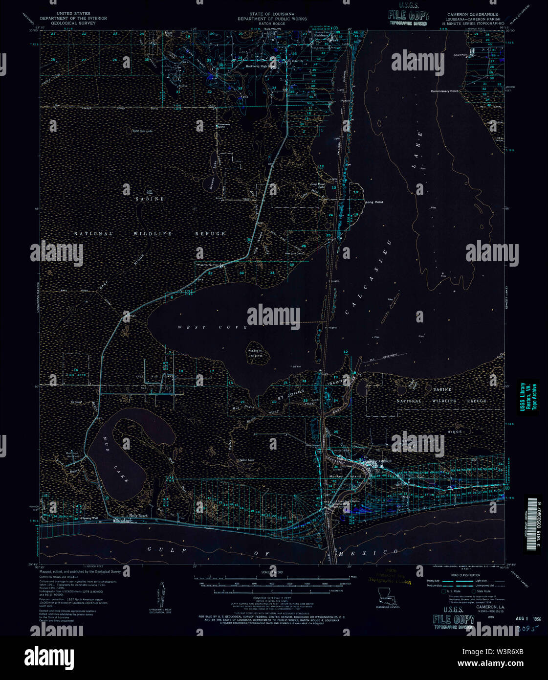 Cameron louisiana map hi-res stock photography and images - Alamy
