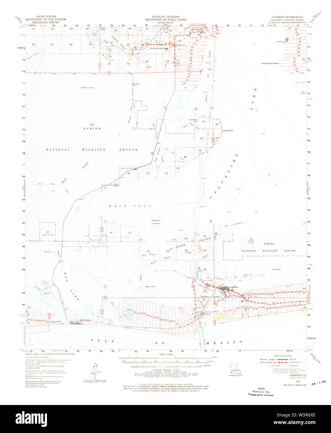 Cameron louisiana map hi-res stock photography and images - Alamy