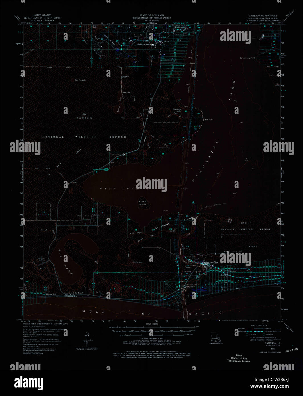 Cameron louisiana map hi-res stock photography and images - Alamy