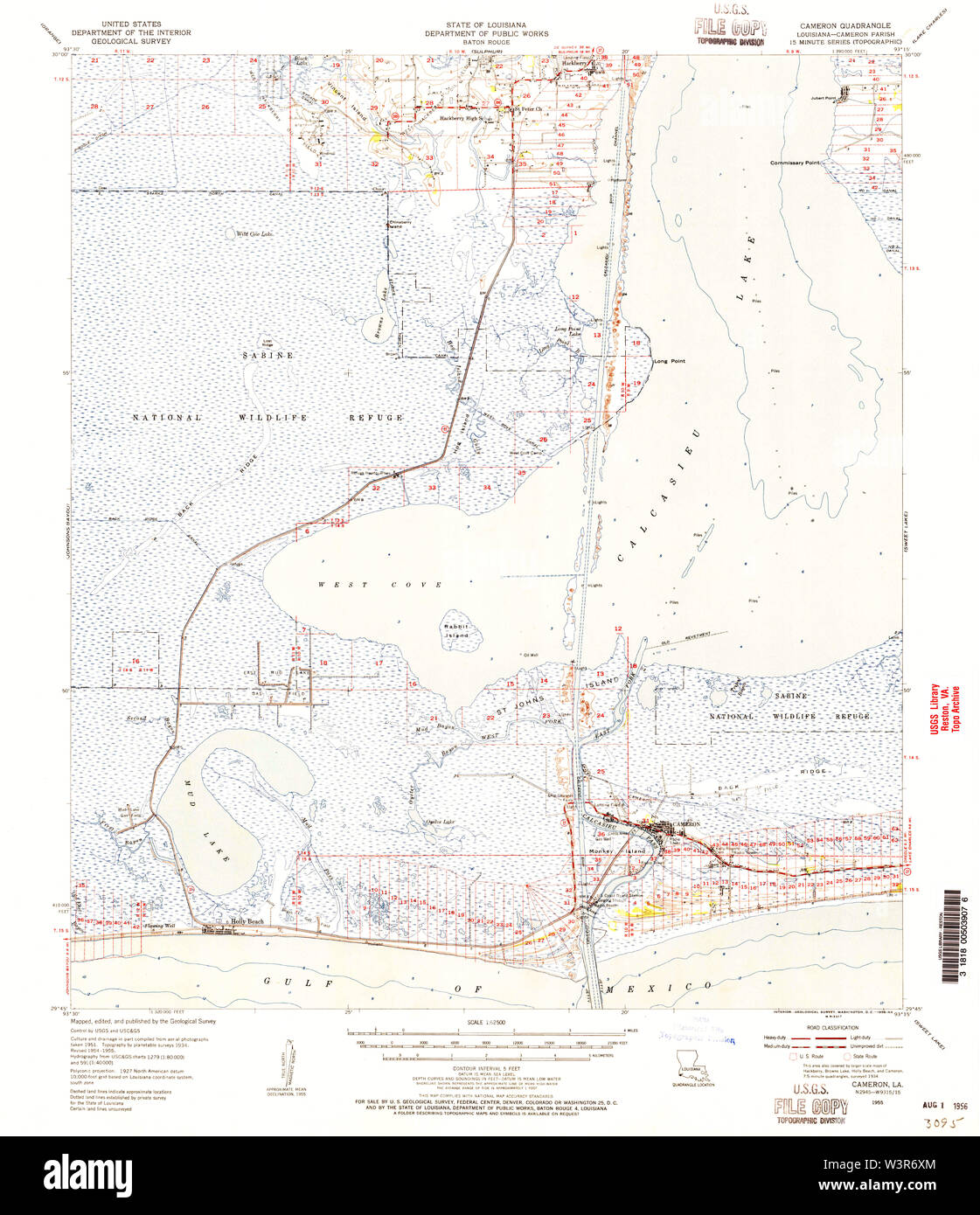 Cameron louisiana map hi-res stock photography and images - Alamy