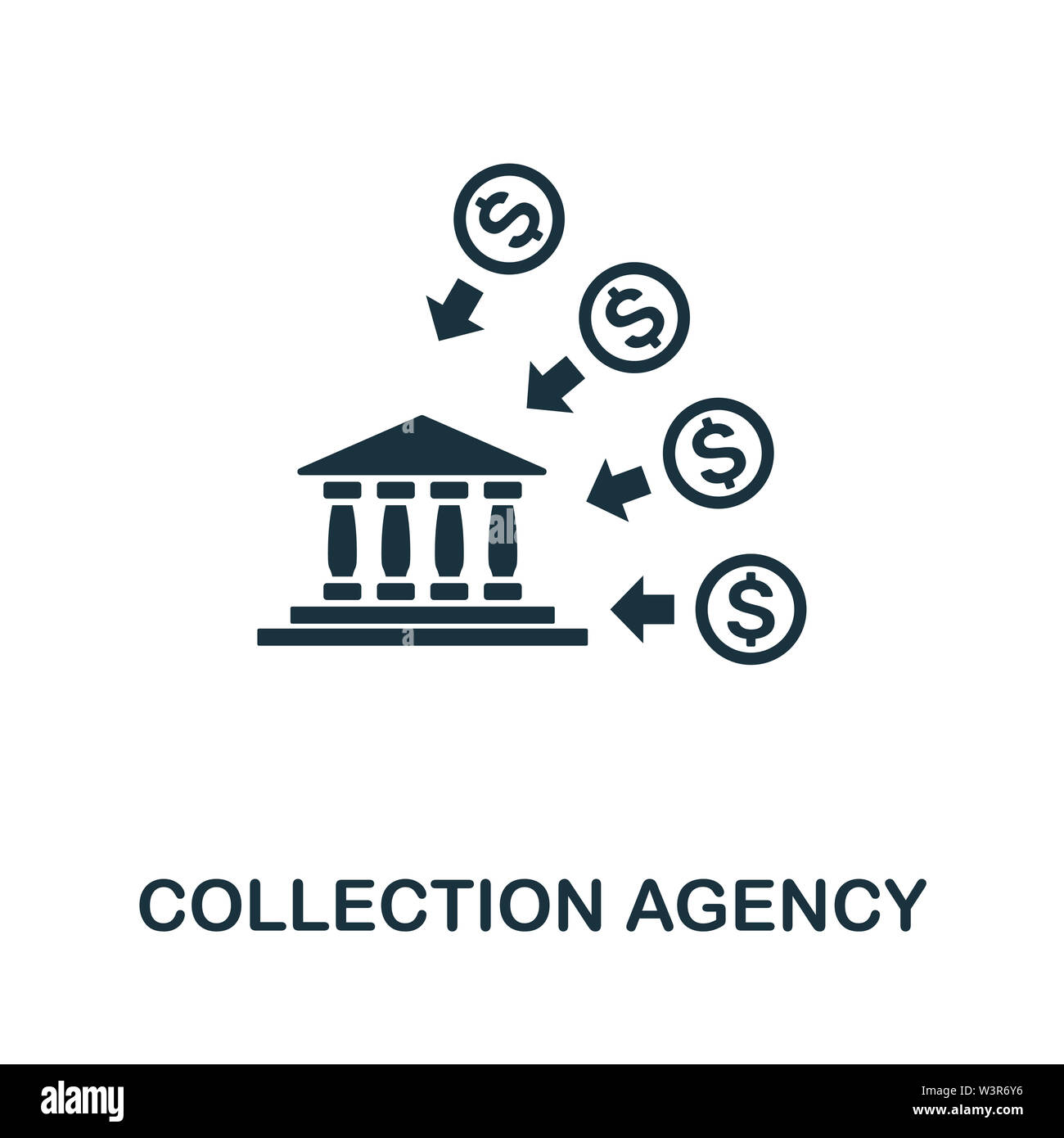 Collection Agency icon symbol. Creative sign from investment icons ...