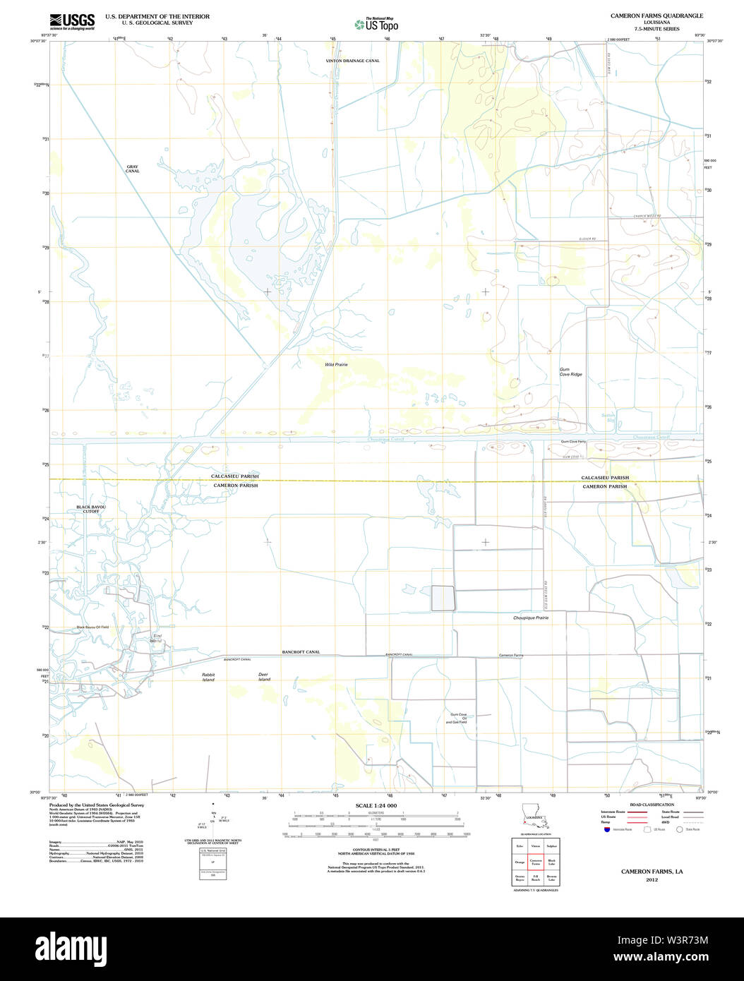 Cameron louisiana map hi-res stock photography and images - Alamy
