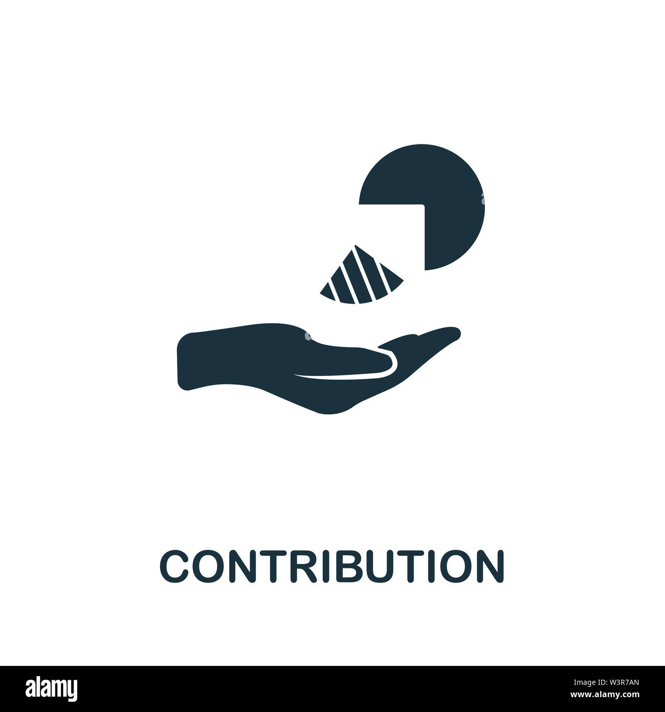Contribution icon symbol. Creative sign from investment icons ...