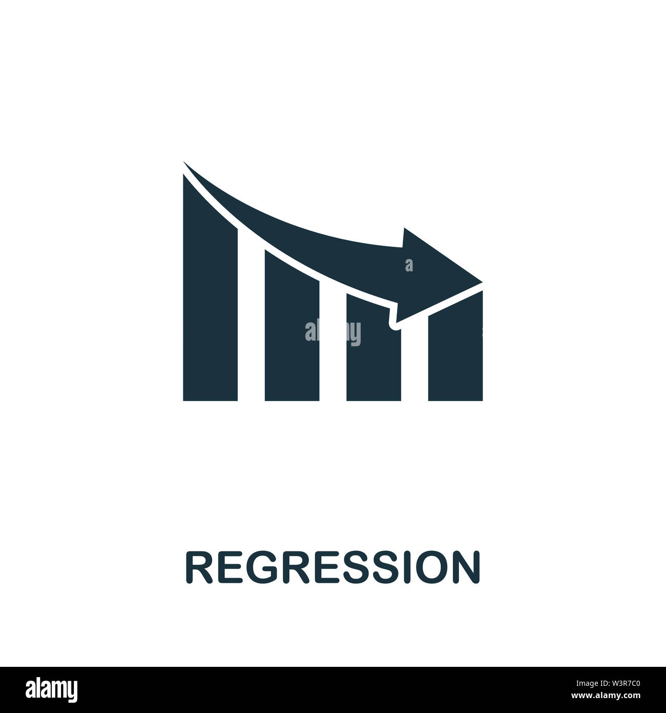 Regression icon symbol. Creative sign from investment icons collection ...