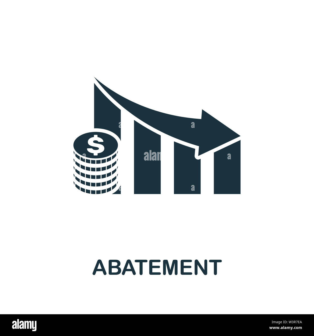 Abatement icon symbol. Creative sign from investment icons collection ...