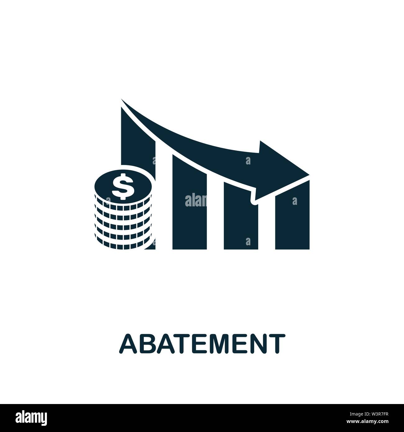 Abatement vector icon symbol. Creative sign from investment icons ...