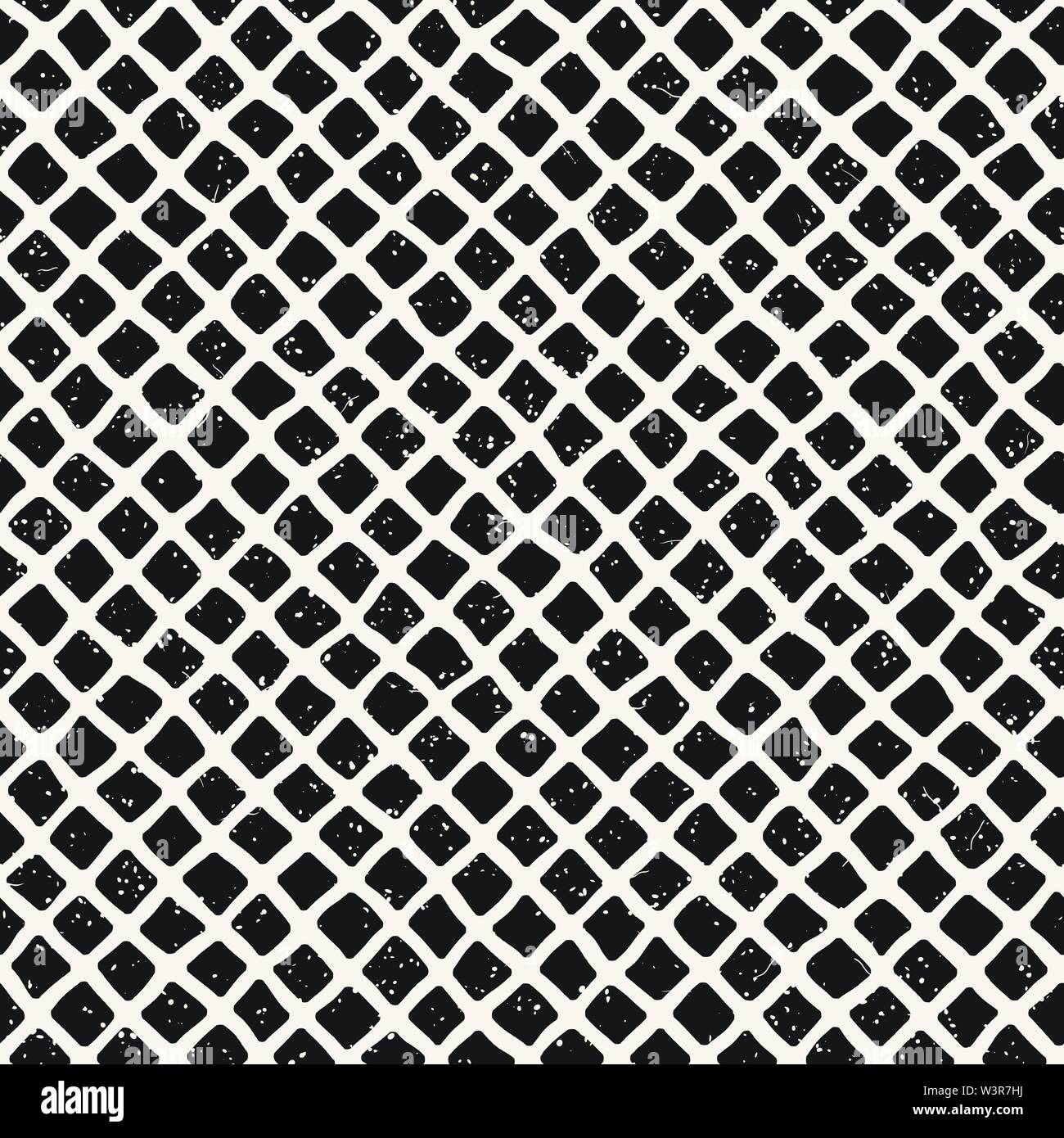 Simple ink geometric lattice pattern. Monochrome crossing lines ...