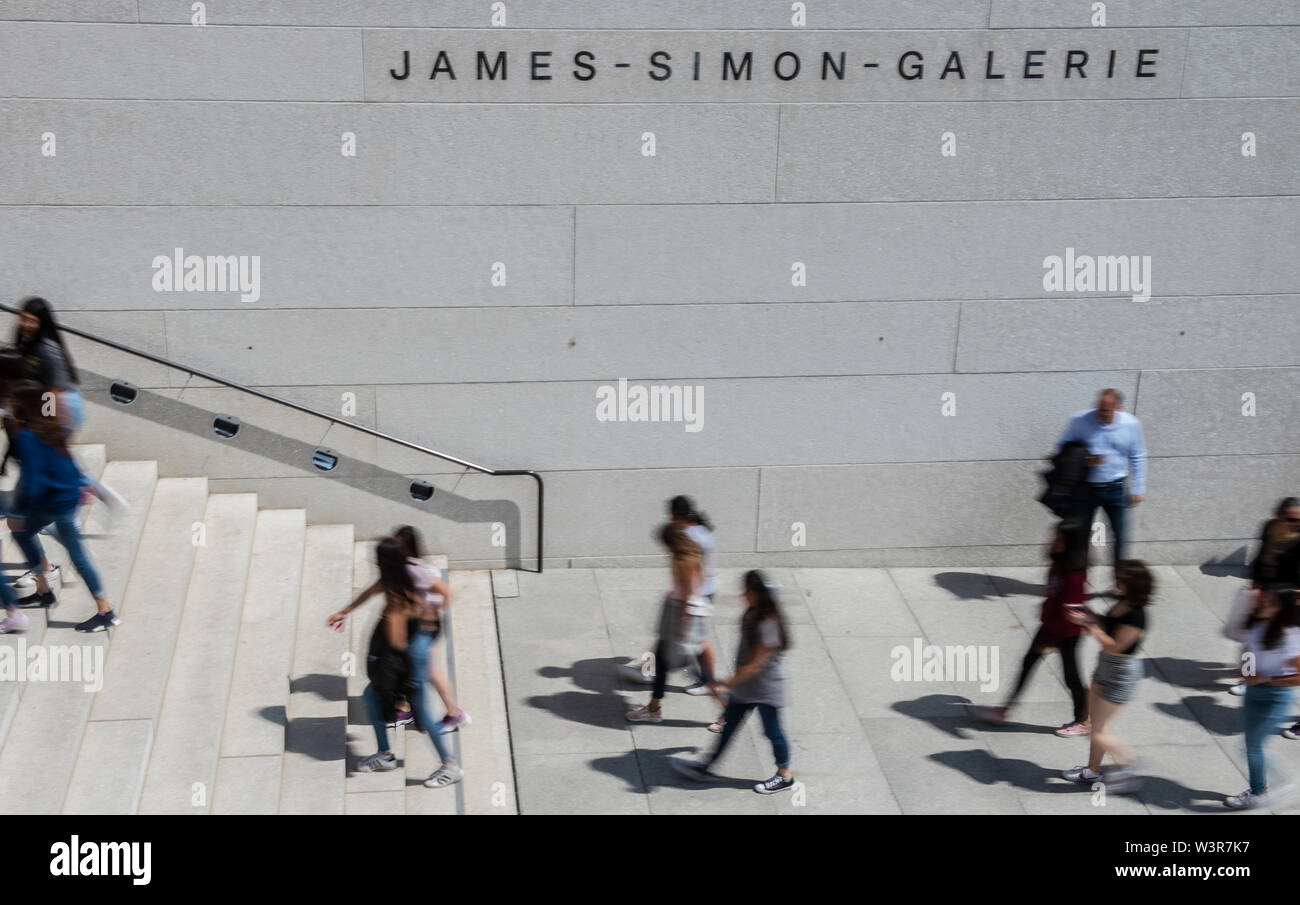 17 July 2019, Berlin: The staircase of the recently opened James Simon ...