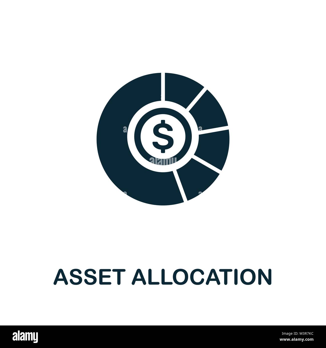 Asset Allocation vector icon symbol. Creative sign from investment ...