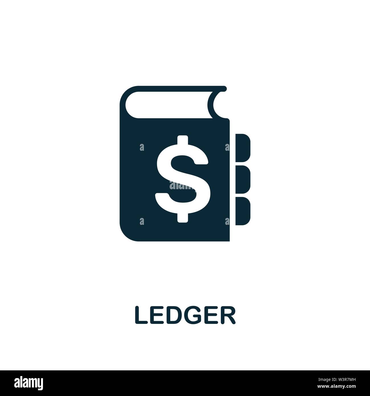 Ledger vector icon symbol. Creative sign from investment icons collection. Filled flat Ledger ...