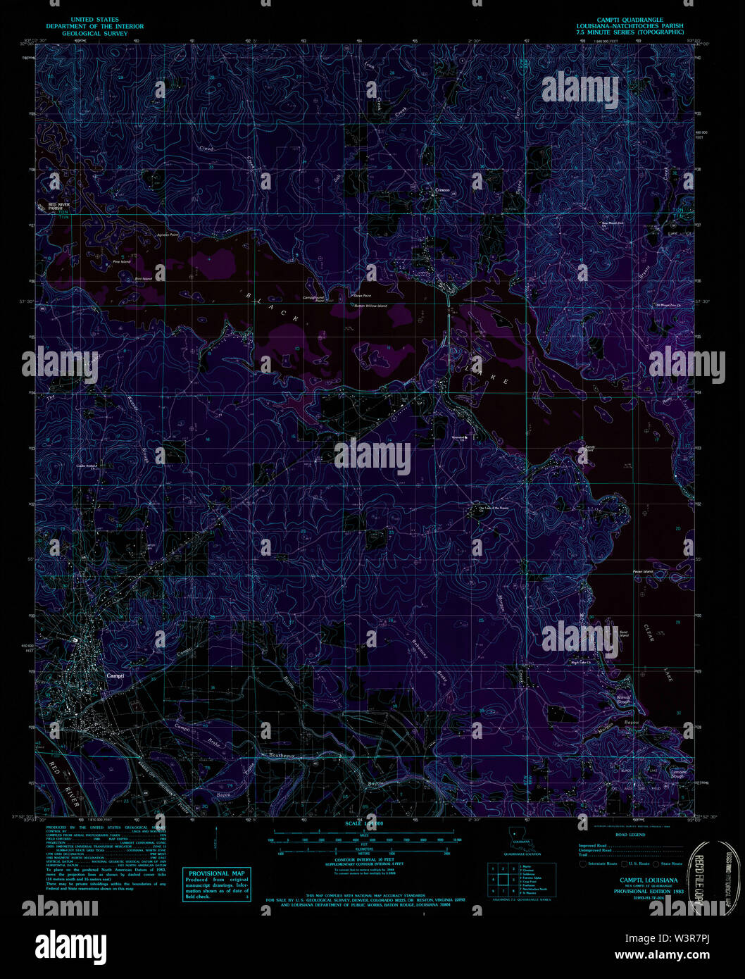 Map of campti hi-res stock photography and images - Alamy