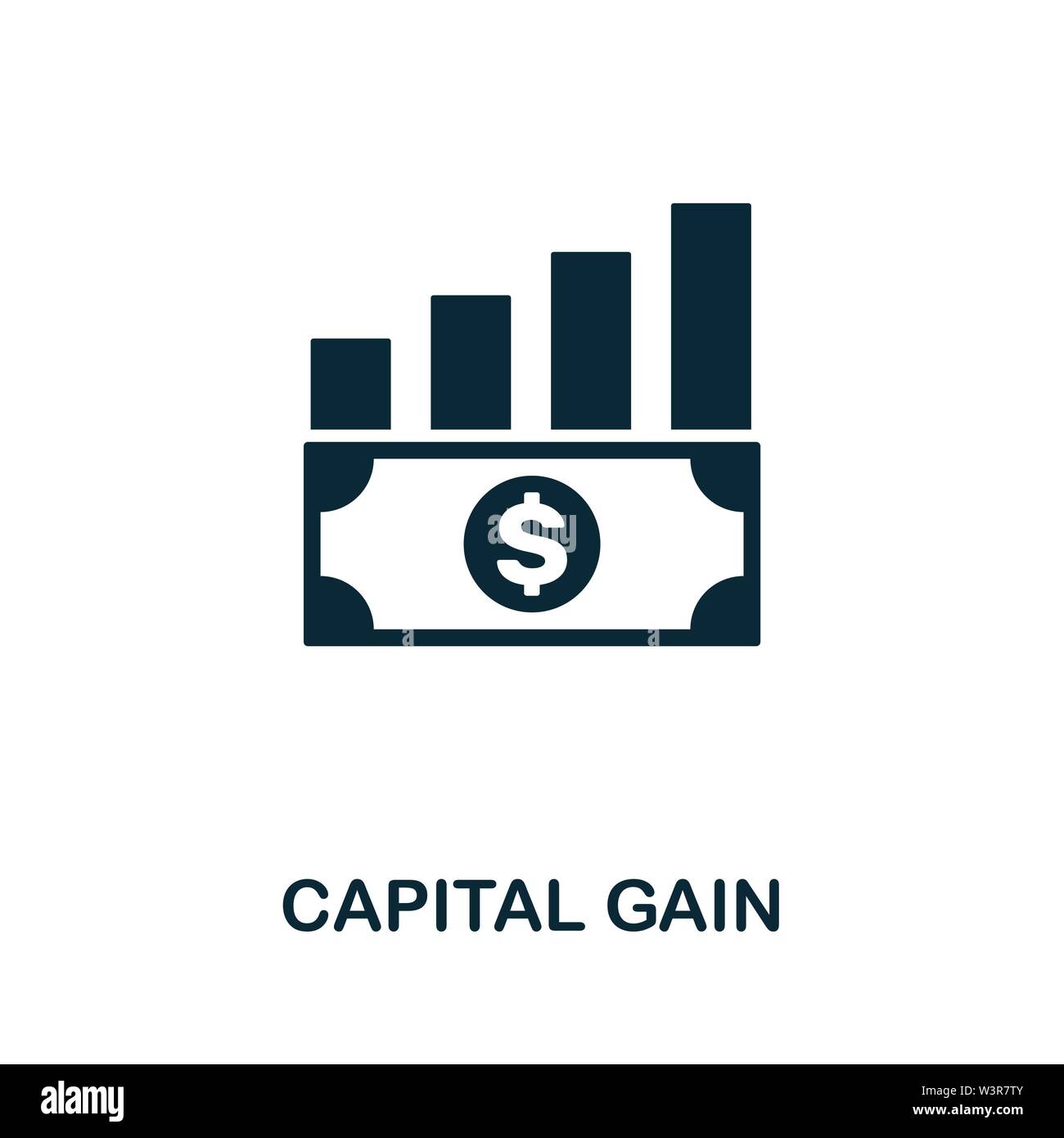 Capital Gain vector icon symbol. Creative sign from investment icons ...