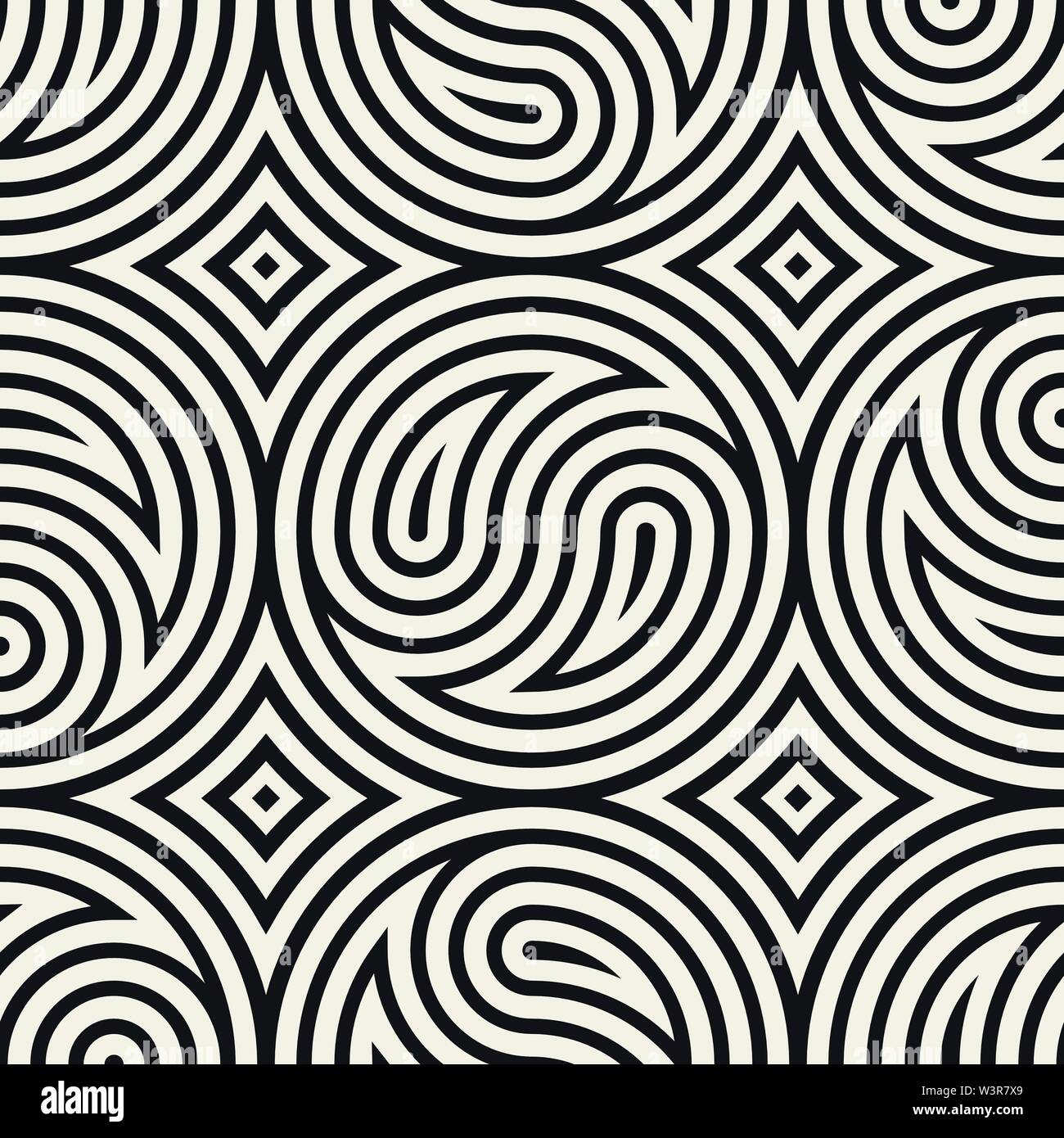 Seamless Vector Pattern Geometric Background Geometric Lines Lattice Rounded Repeating
