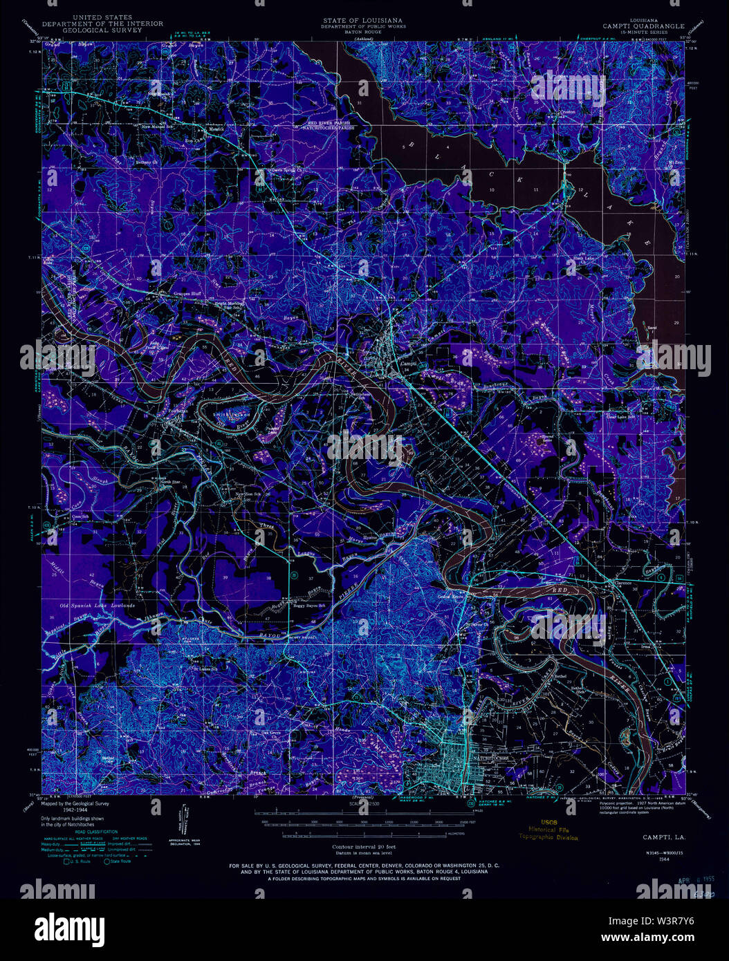 Map of campti hi-res stock photography and images - Alamy