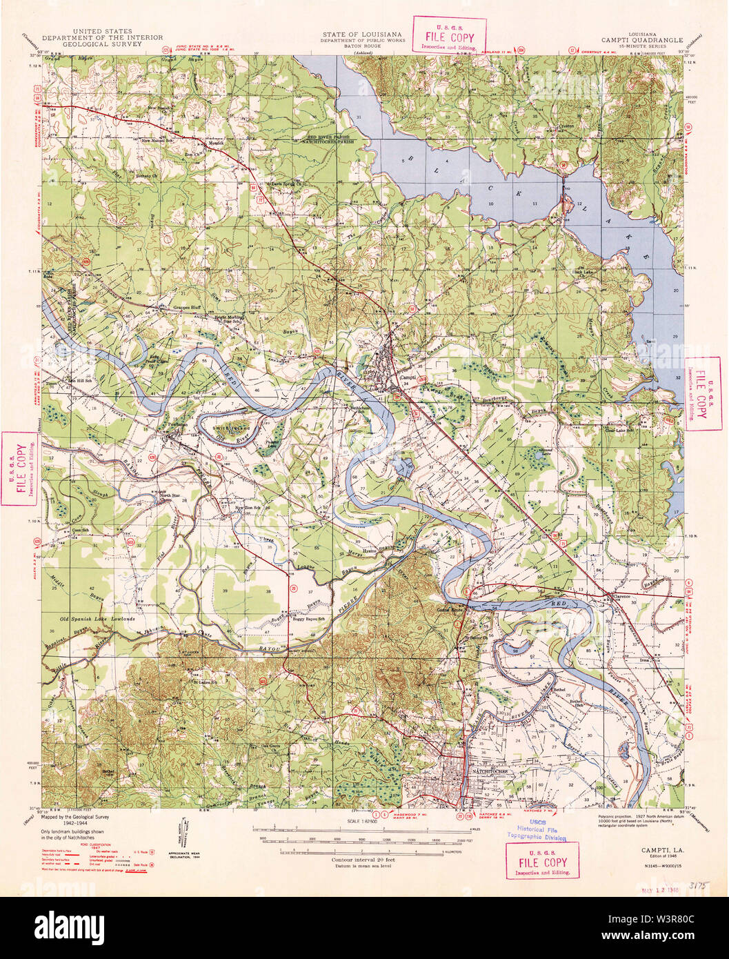 Map of campti hi-res stock photography and images - Alamy