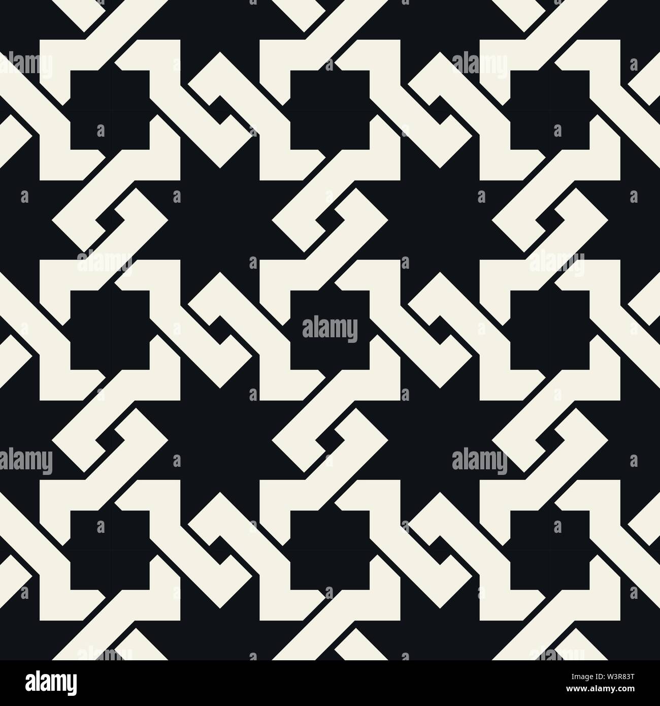 Vector seamless interlacing lines pattern. Modern stylish abstract ...