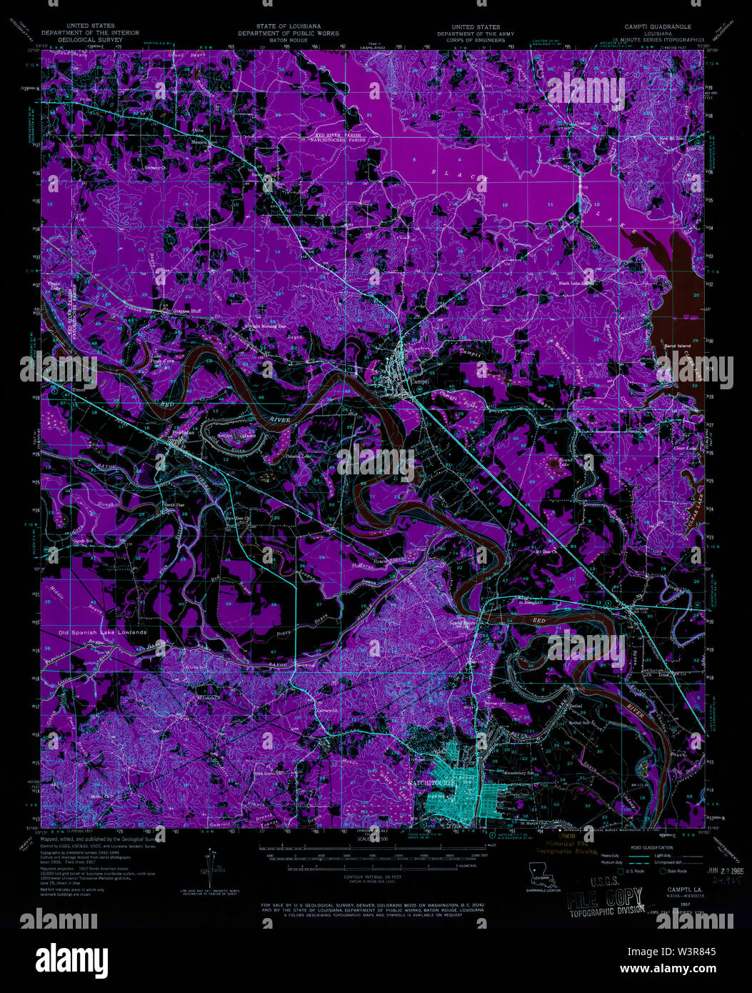 Map of campti hi-res stock photography and images - Alamy
