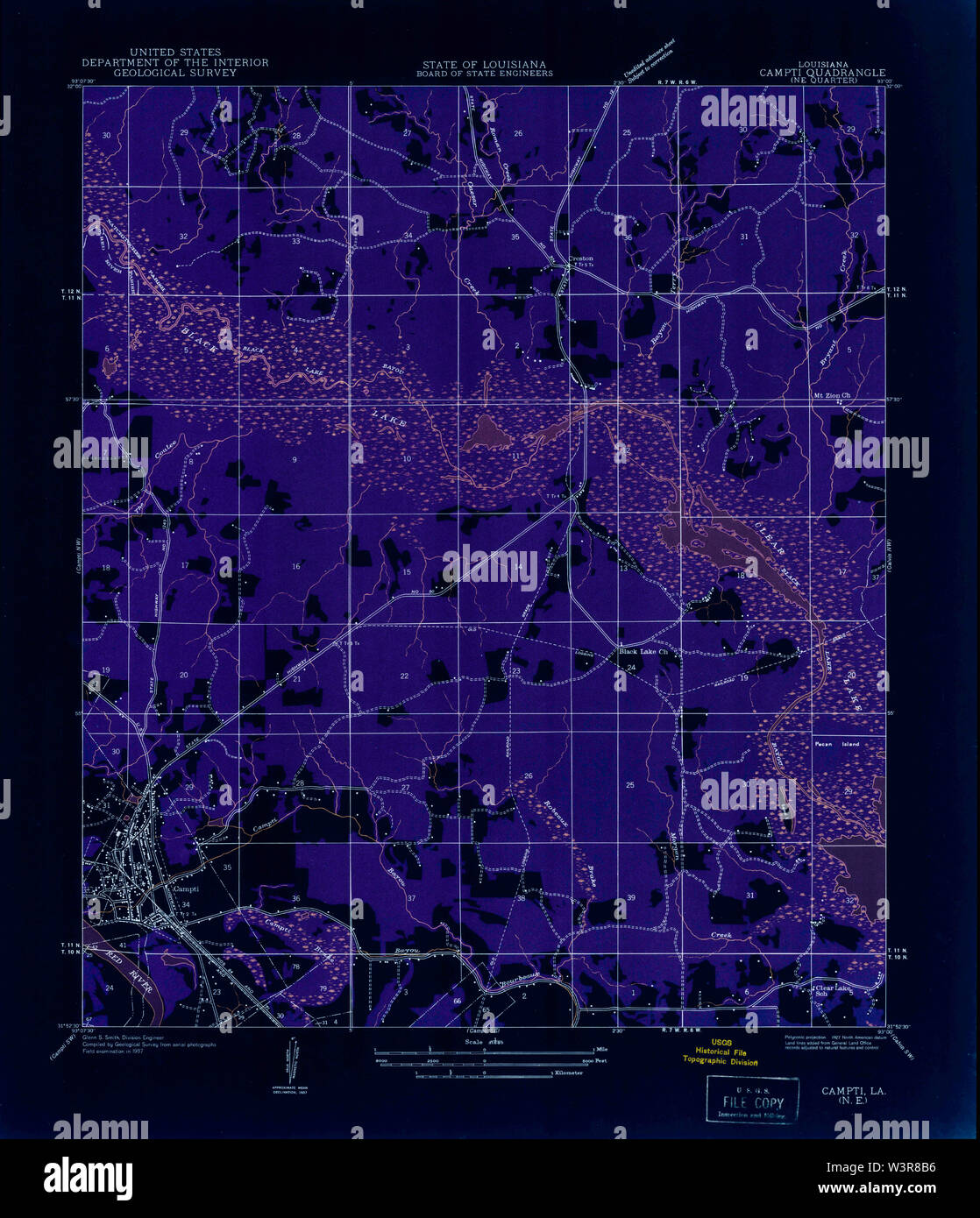 Map of campti hi-res stock photography and images - Alamy