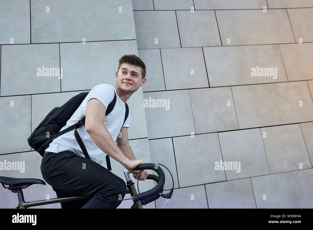 Handsome cyclist in sport hi-res stock photography and images - Alamy