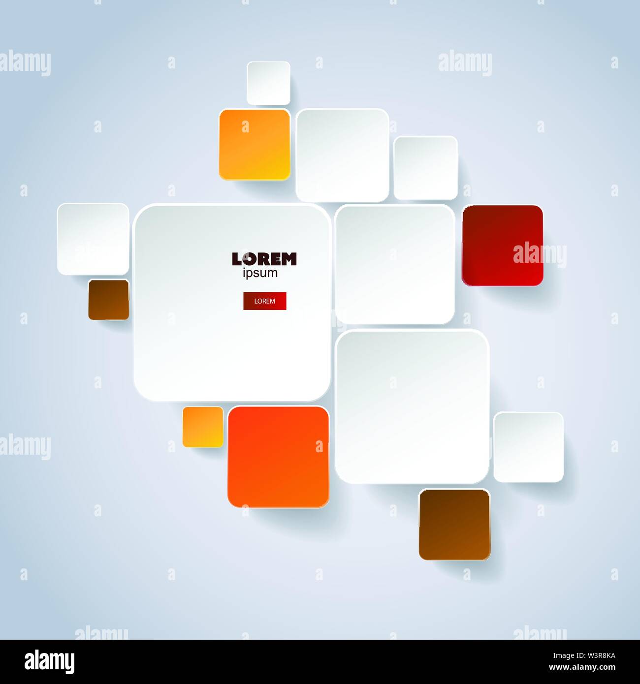 Infographic Template - Colorful Squares with Drop Shadows ...