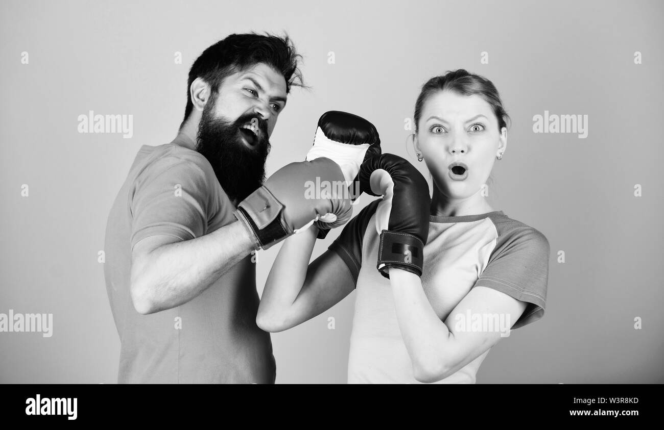 Couple boxing gloves Black and White Stock Photos & Images - Alamy