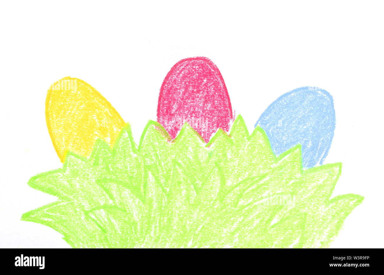 Grass Drawn With Crayons