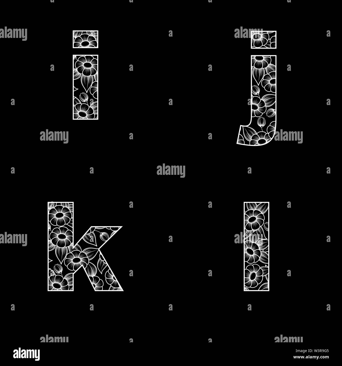 Floral Alphabet High Resolution Stock Photography and Images - Alamy