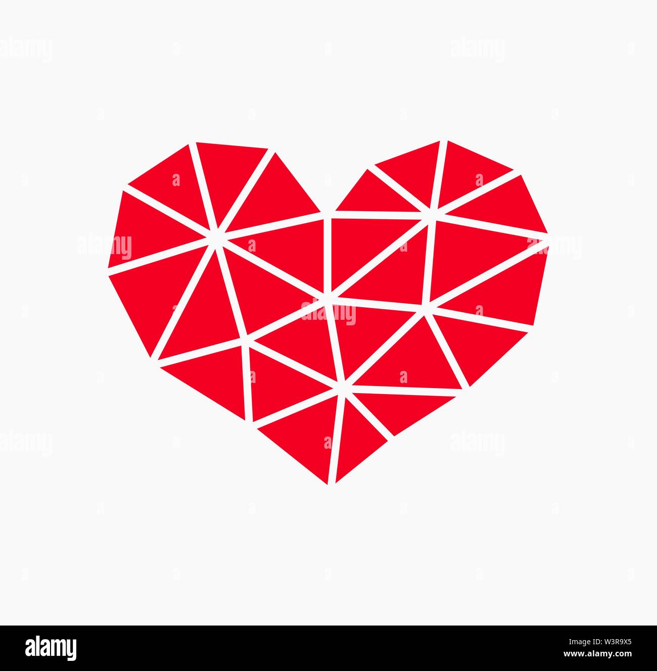 Heart low poly style icon. Vector illustration Stock Vector Image & Art ...