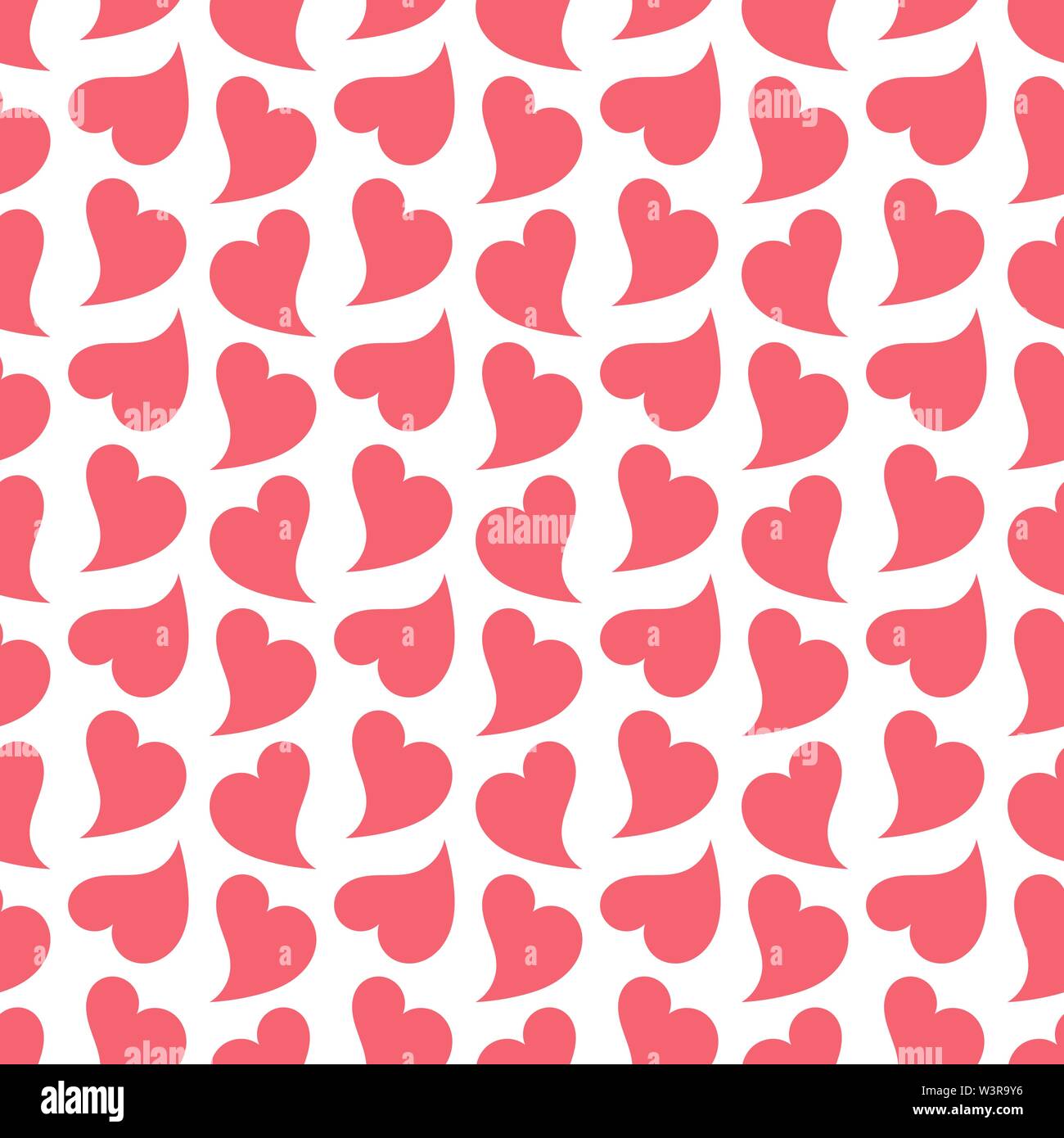 Pink hearts seamless pattern. Vector illustration Stock Vector Image ...