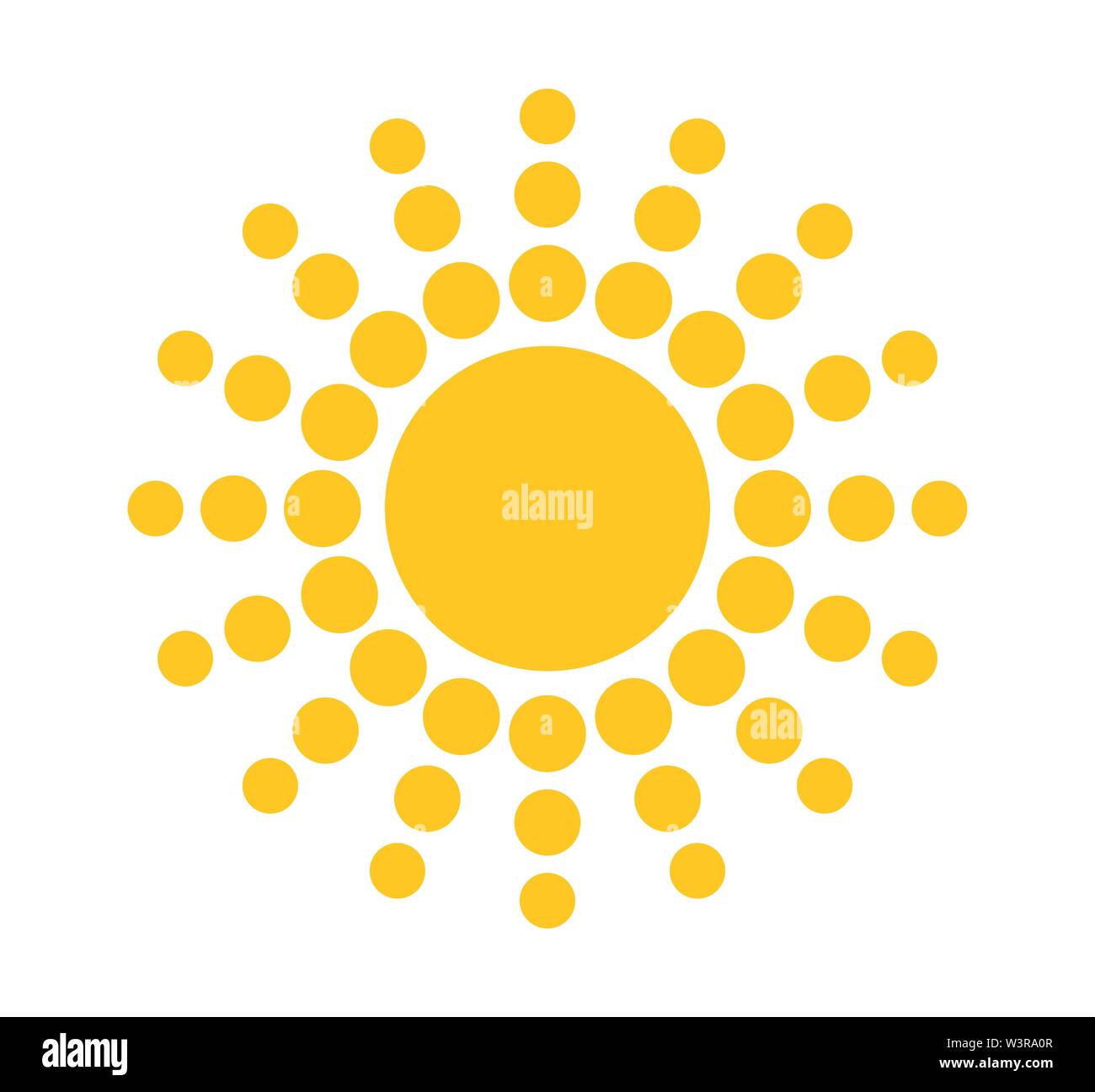 Sun dots icon. Vector illustration Stock Vector Image & Art - Alamy