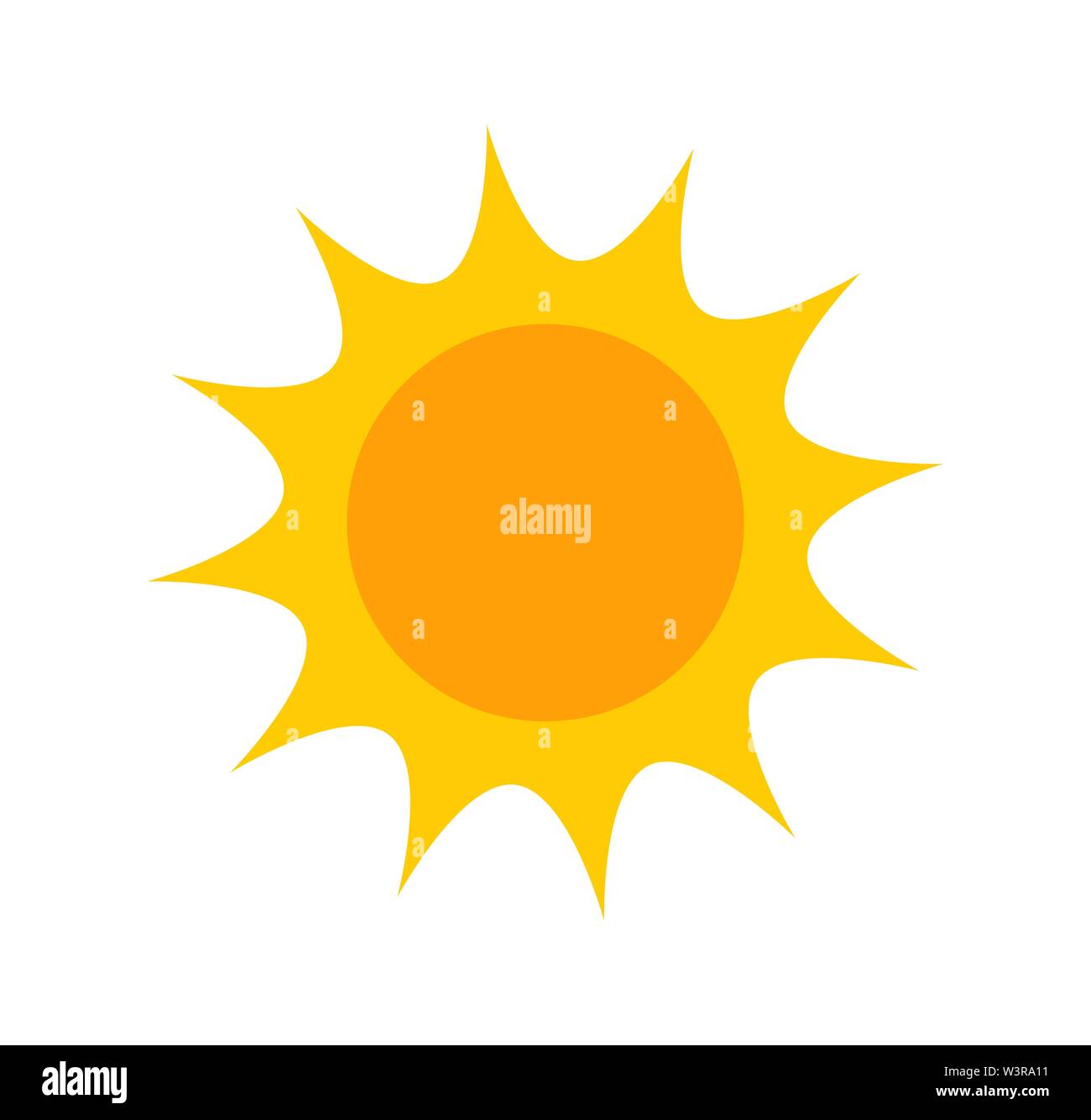 Flat design sun icon. Vector illustration Stock Vector Image & Art - Alamy