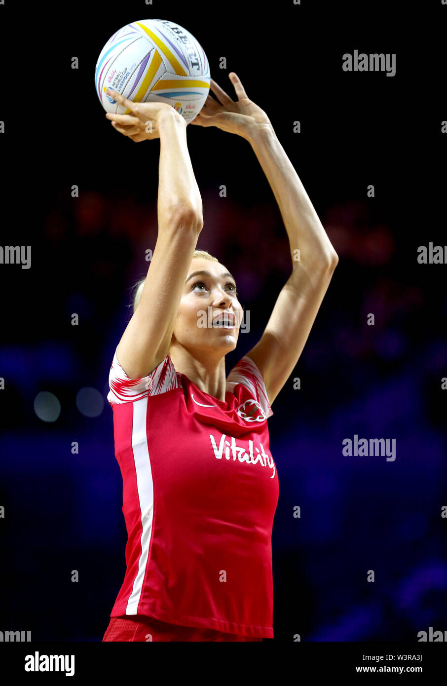 England's Helen Housby during the Netball World Cup match at the M&S ...