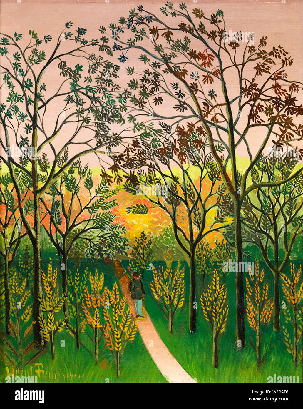 Henri Rousseau, A Corner of the Park at Bellevue, Autumn, Sunset ...