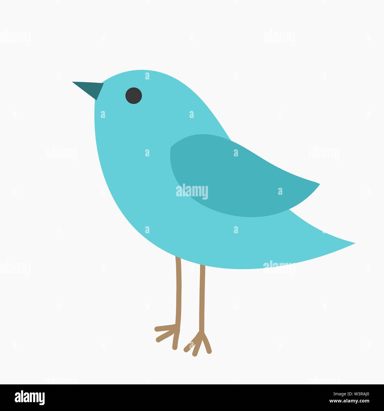 Cute blue bird. Vector illustration Stock Vector Image & Art - Alamy
