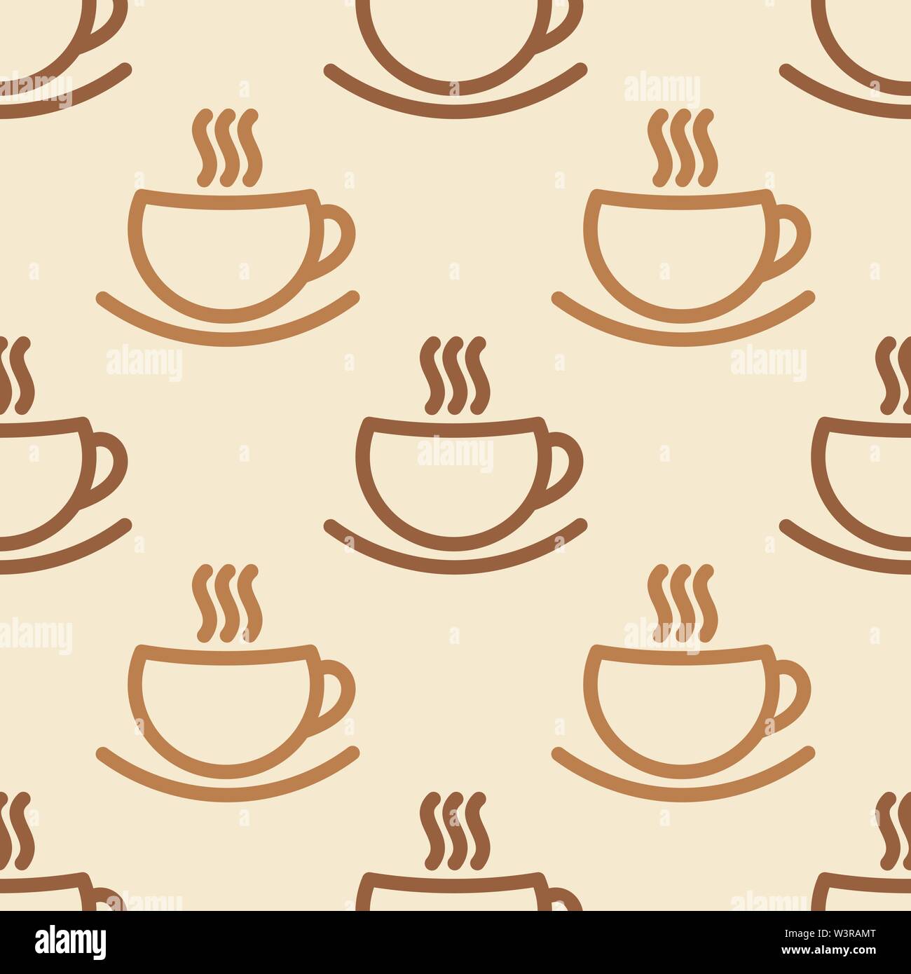 Coffee cups seamless pattern. Vector illustration Stock Vector Image & Art - Alamy