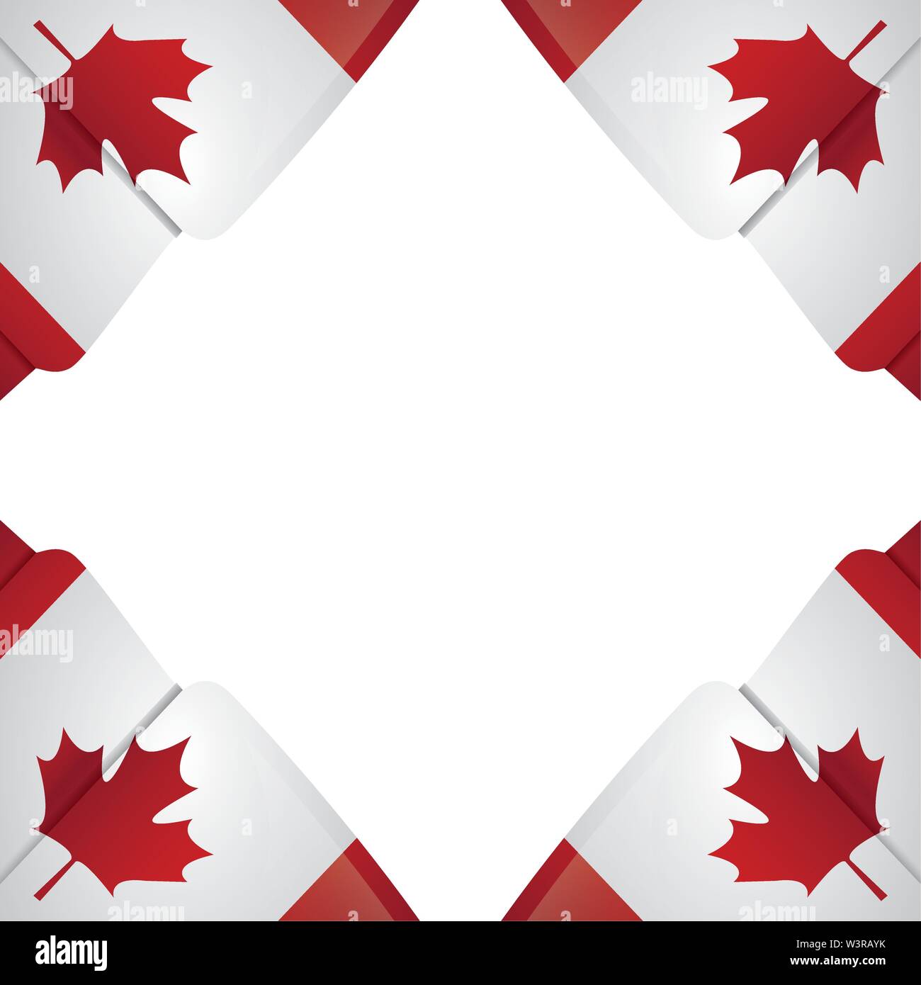 frame with flags of canada vector illustration design Stock Vector ...