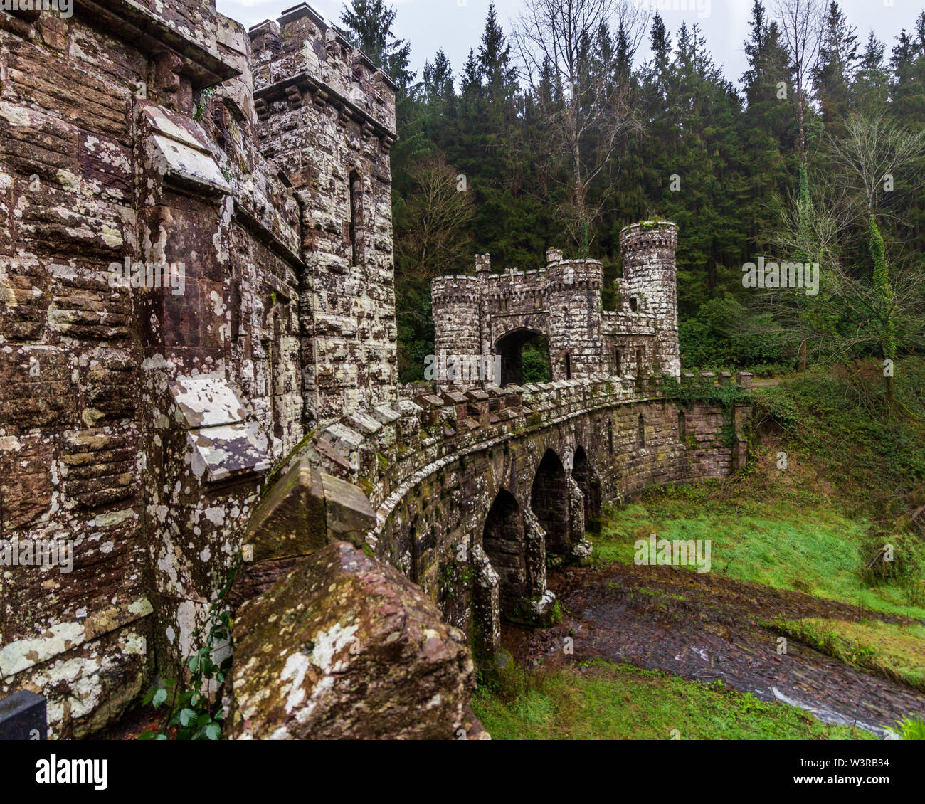 The Ballysaggartmore Towers were intended to be used as the entrance ...