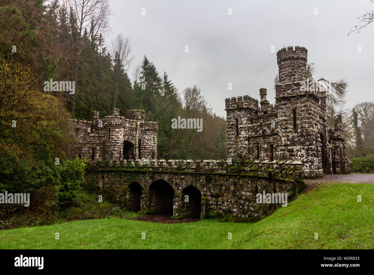 The Ballysaggartmore Towers were intended to be used as the entrance ...