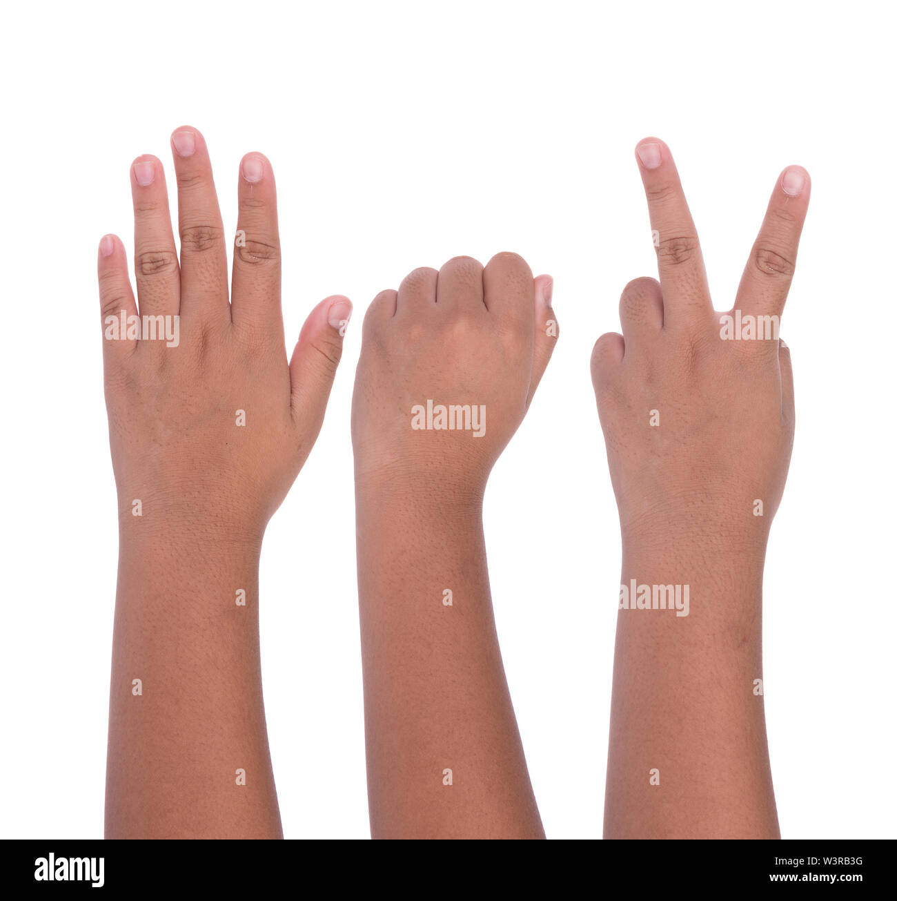 child hand sign isolated on white background Stock Photo - Alamy