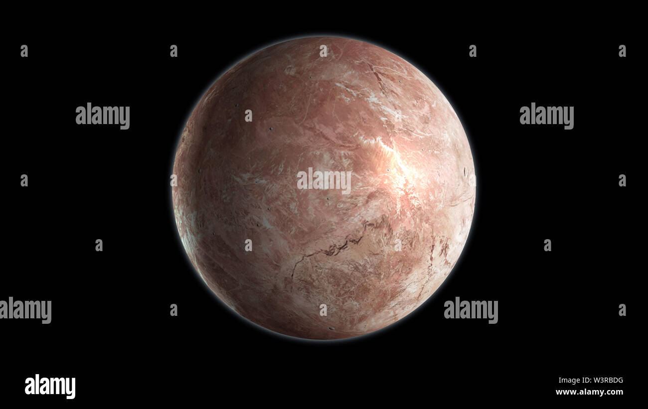 Makemake, dwarf planet isolated on black background. 3D render Stock ...