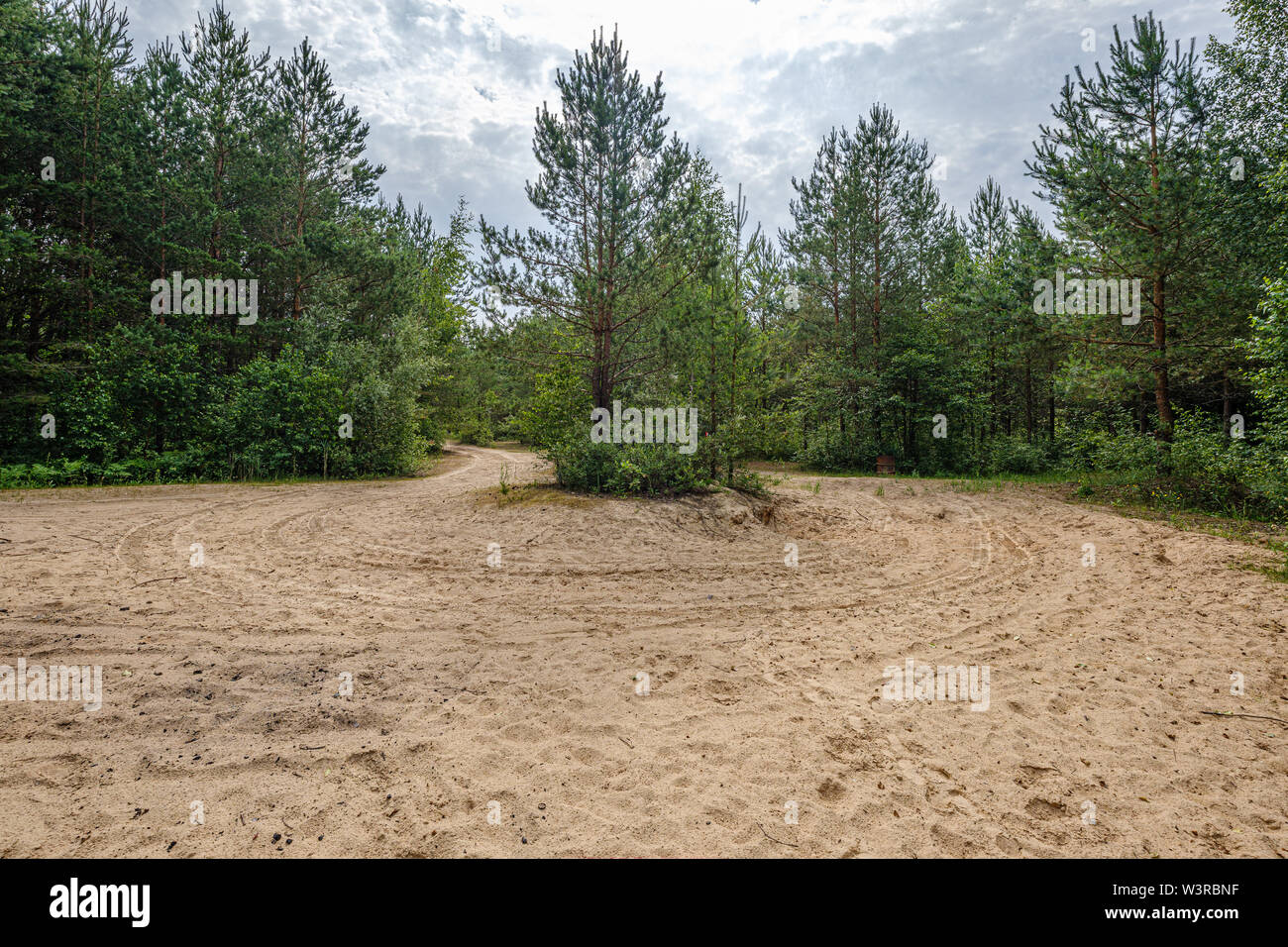 countryside gravel dust road in summer with sand Stock Photo - Alamy