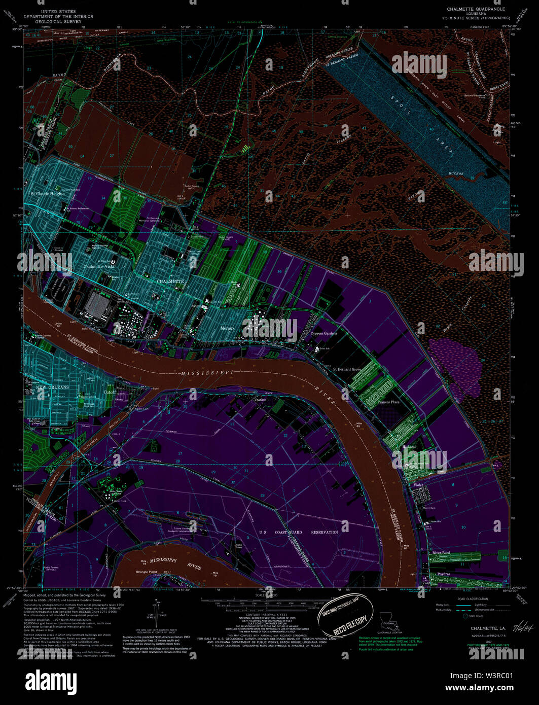 Map of chalmette hi-res stock photography and images - Alamy