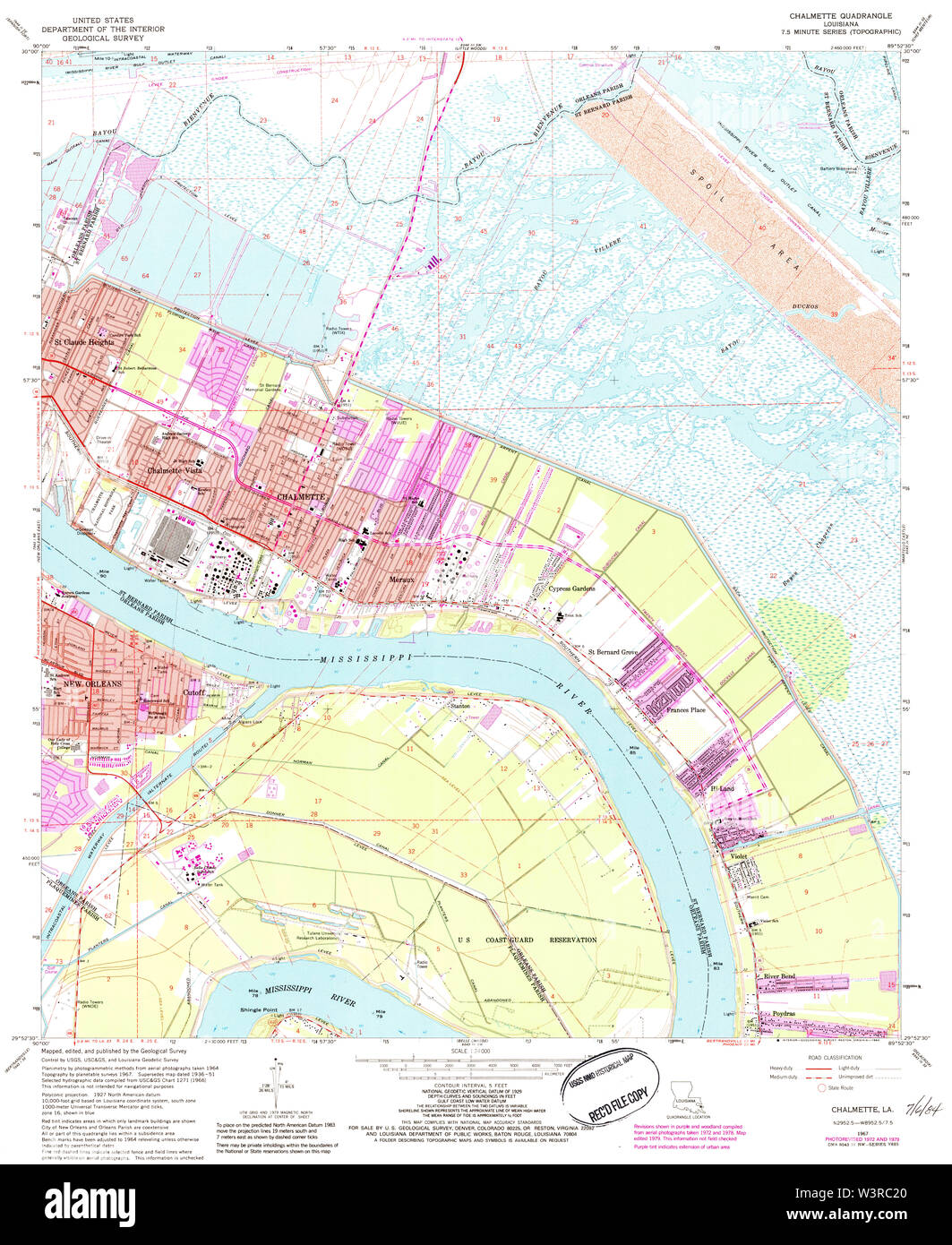 Map of chalmette hi-res stock photography and images - Alamy